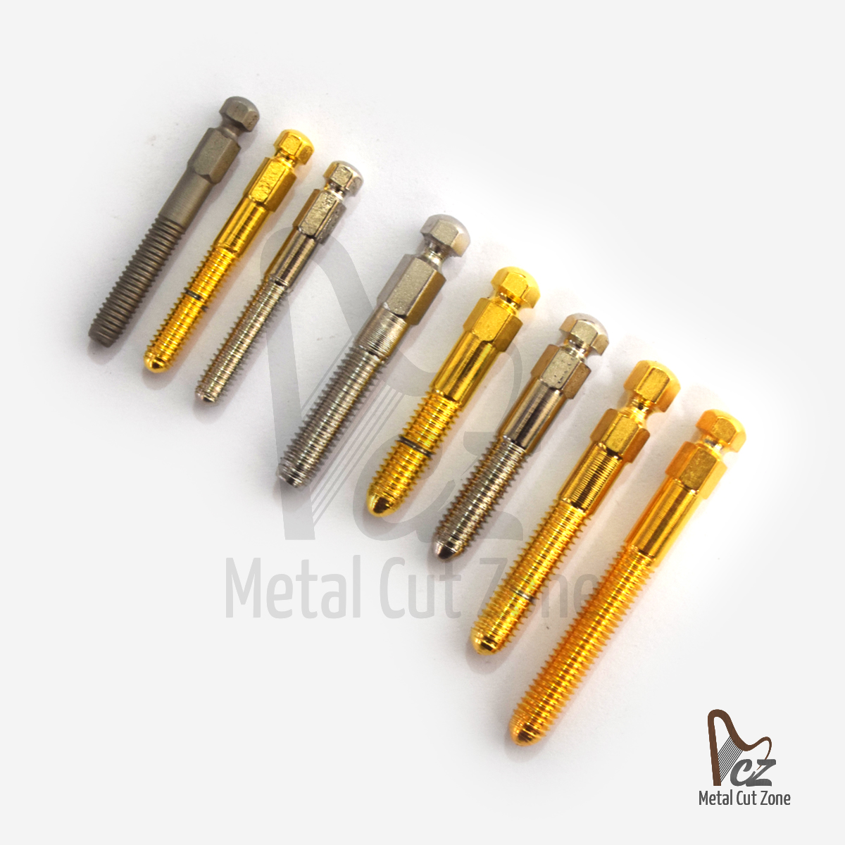 Threaded Bridge Pins – Metal Cut Zone